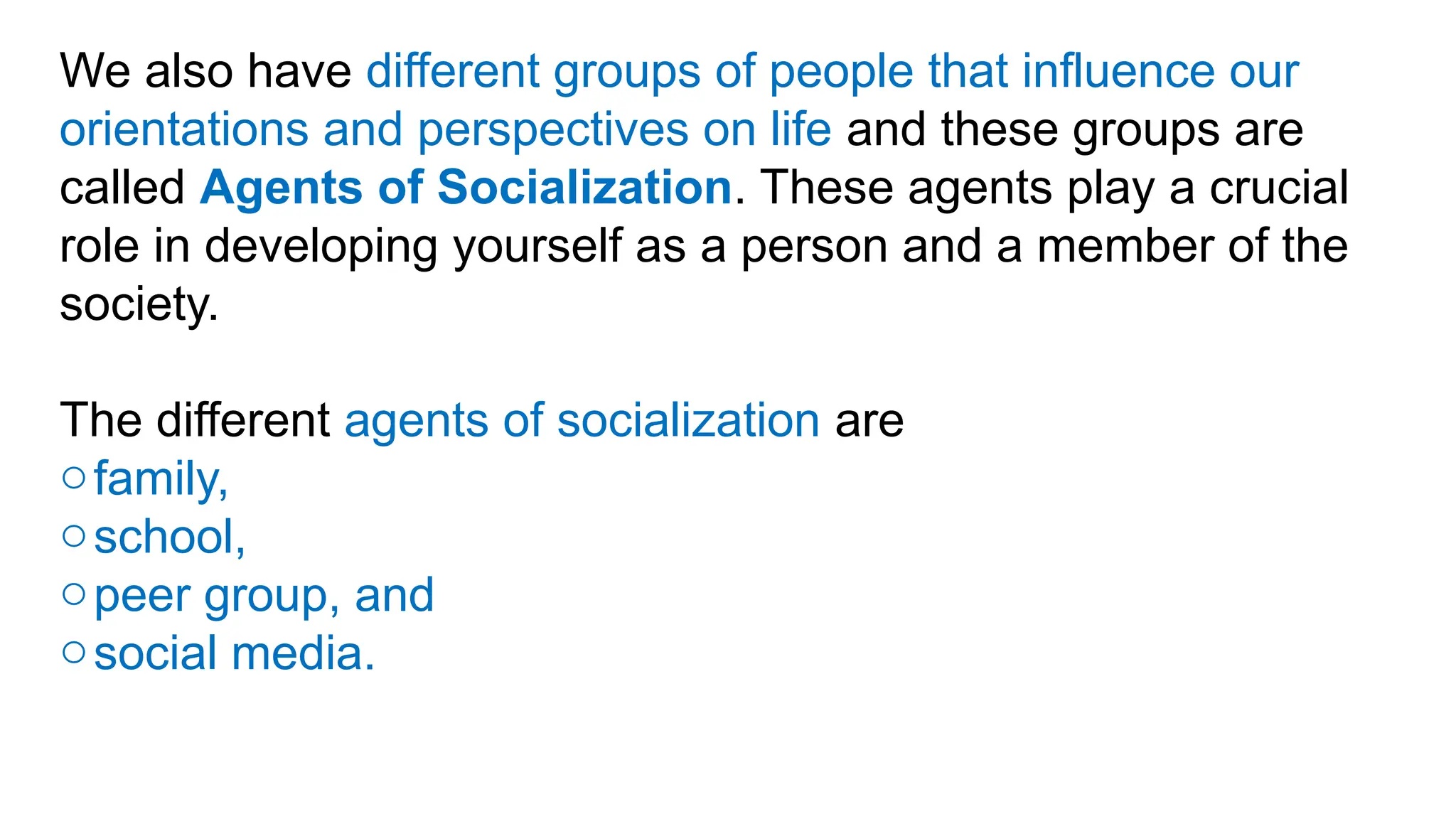 Understanding Culture, Society, and Politics - Socialization and ...