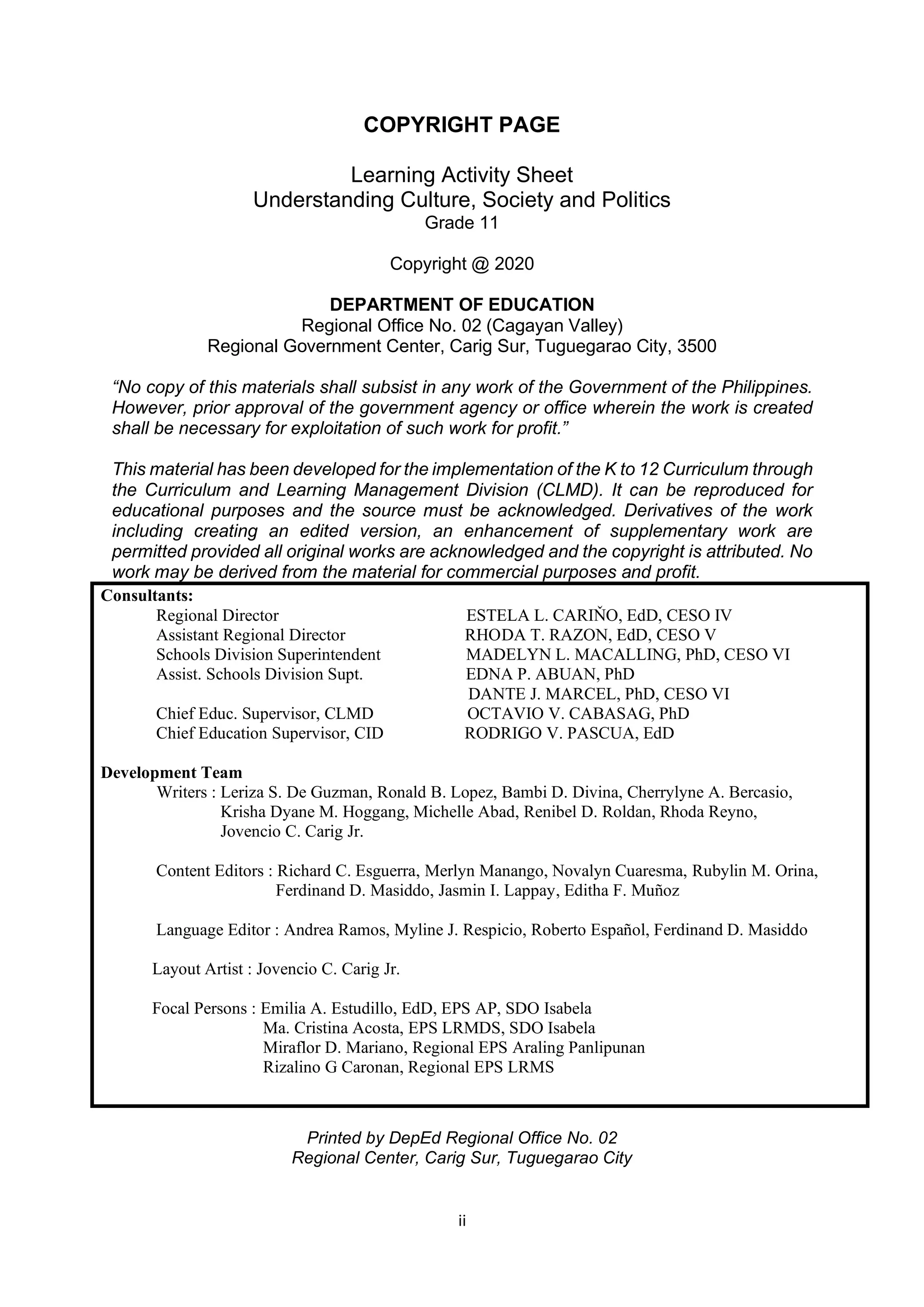 Modules for UCSP_Q2_LAS.pdf with activities | PDF