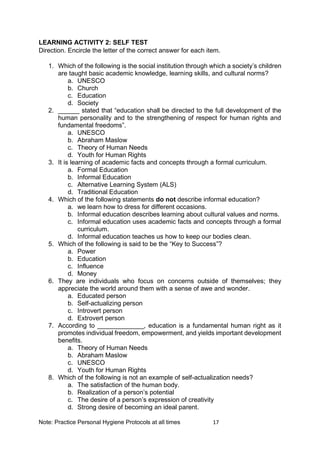 Modules for UCSP_Q2_LAS.pdf with activities | PDF