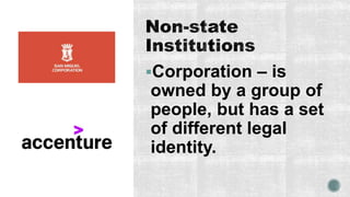 UCSP_Q2_WEEK 1_Forms and Functions of State and Non-state Institutions.pptx