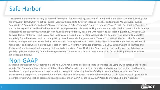 Uct investor-presentation-may-2017 | PPT