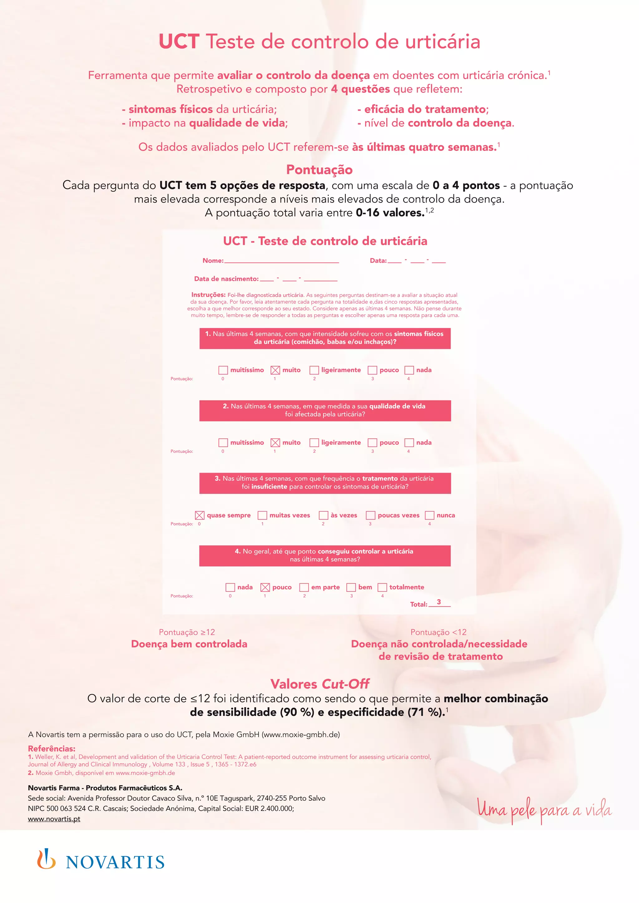 Teste de controlo de urticária - UCT | PDF