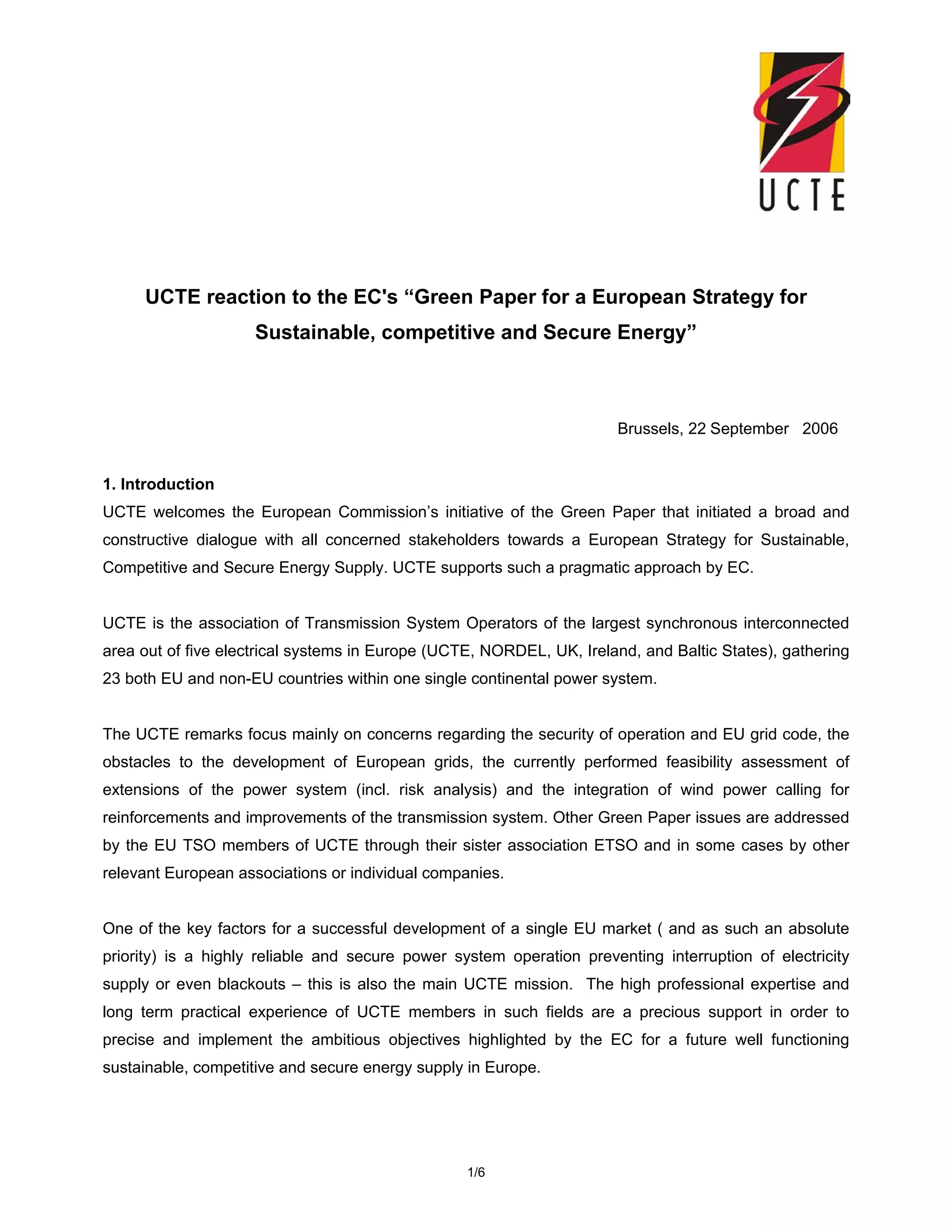 Ucte | PDF