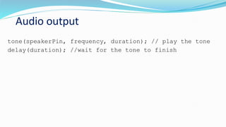 The IoT Academy IoT training Arduino Part 5 Arduino peripherals | PPT