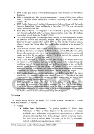 Marketing assignment on Analysis of adidas | DOCX