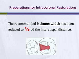 preparations for intracoronal restorations ghasemi | PPT