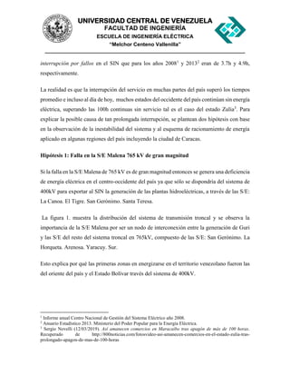 Informe sobre la Falla del Sistema Electrico Nacional Venezuela | PDF