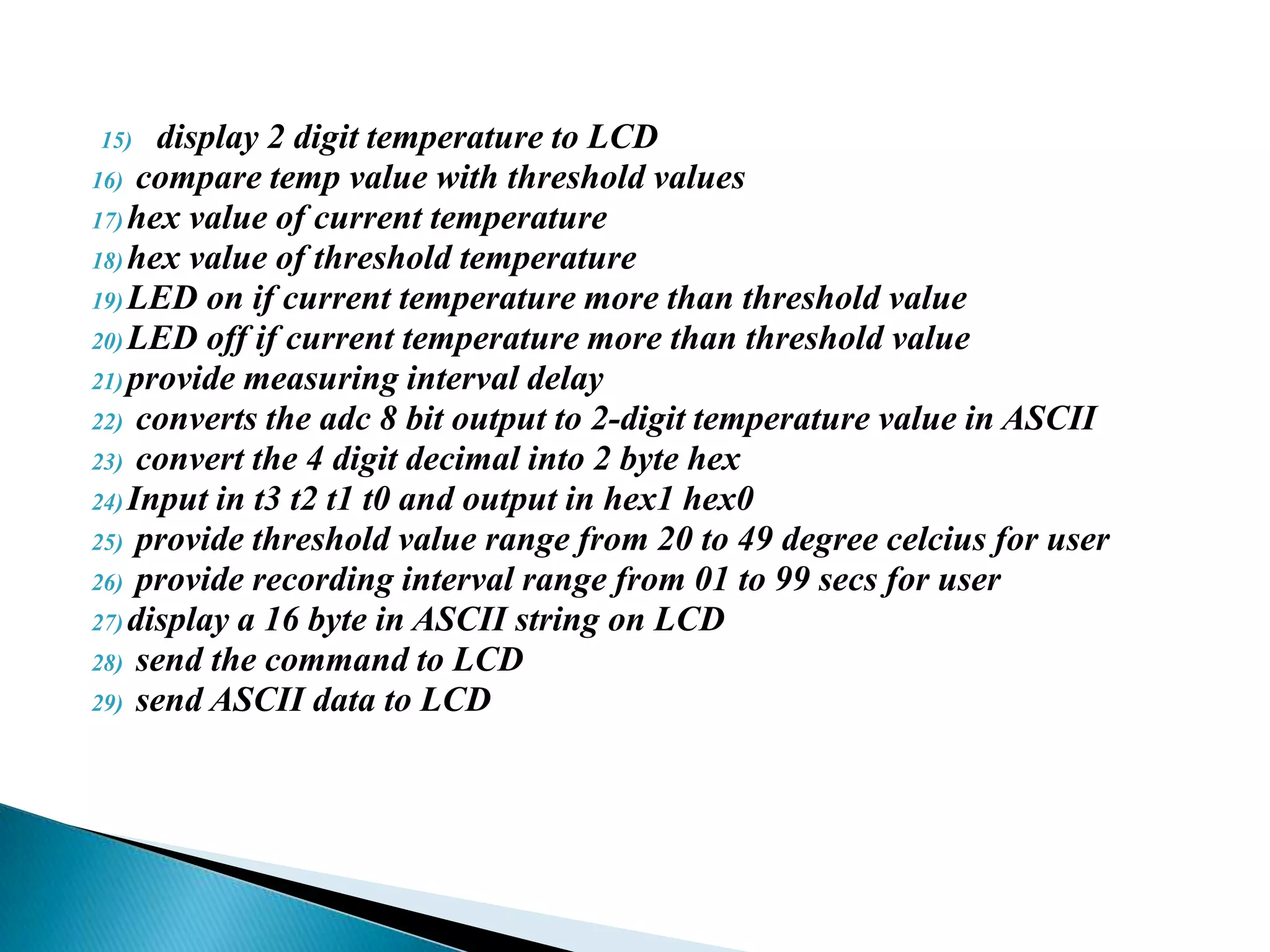 Microcontroller Based Temperature Sensor Pptx Computing