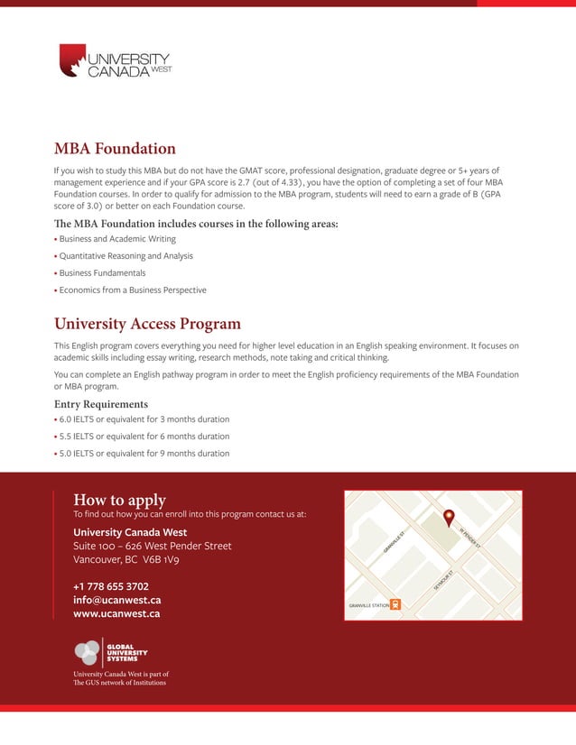 UCW mba brochure | PDF | Undergraduate Education | College Education