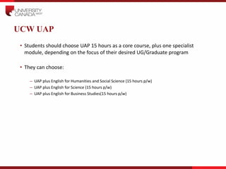University Canada West uap | PPT