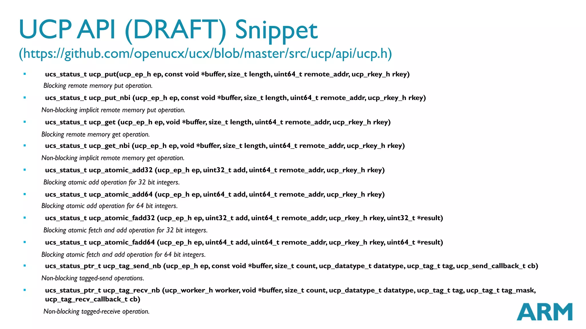 Ucx An Open Source Framework For Hpc Network Ap Is And Beyond Ppt