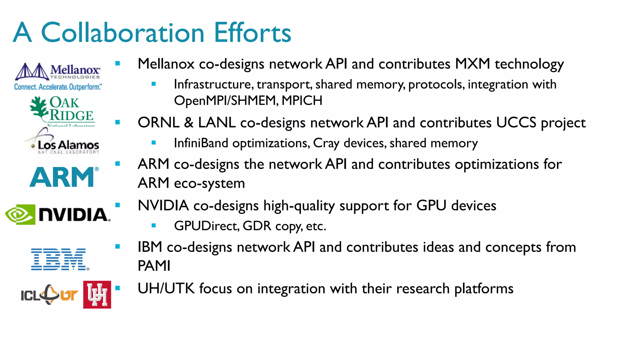 Ucx An Open Source Framework For Hpc Network Ap Is And Beyond Ppt
