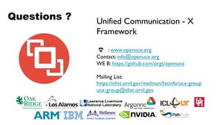 Ucx an open source framework for hpc network ap is and beyond | PPT