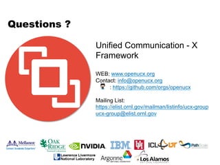 UCX: An Open Source Framework for HPC Network APIs and Beyond | PDF