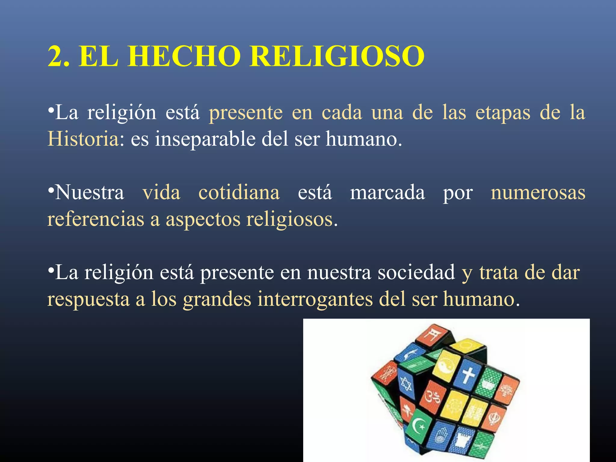 ¿Qué es religión? (Introducción al hecho religioso) | PPT ...