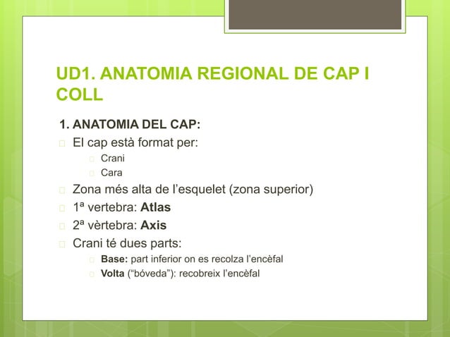 Anatomia cap | PPTX