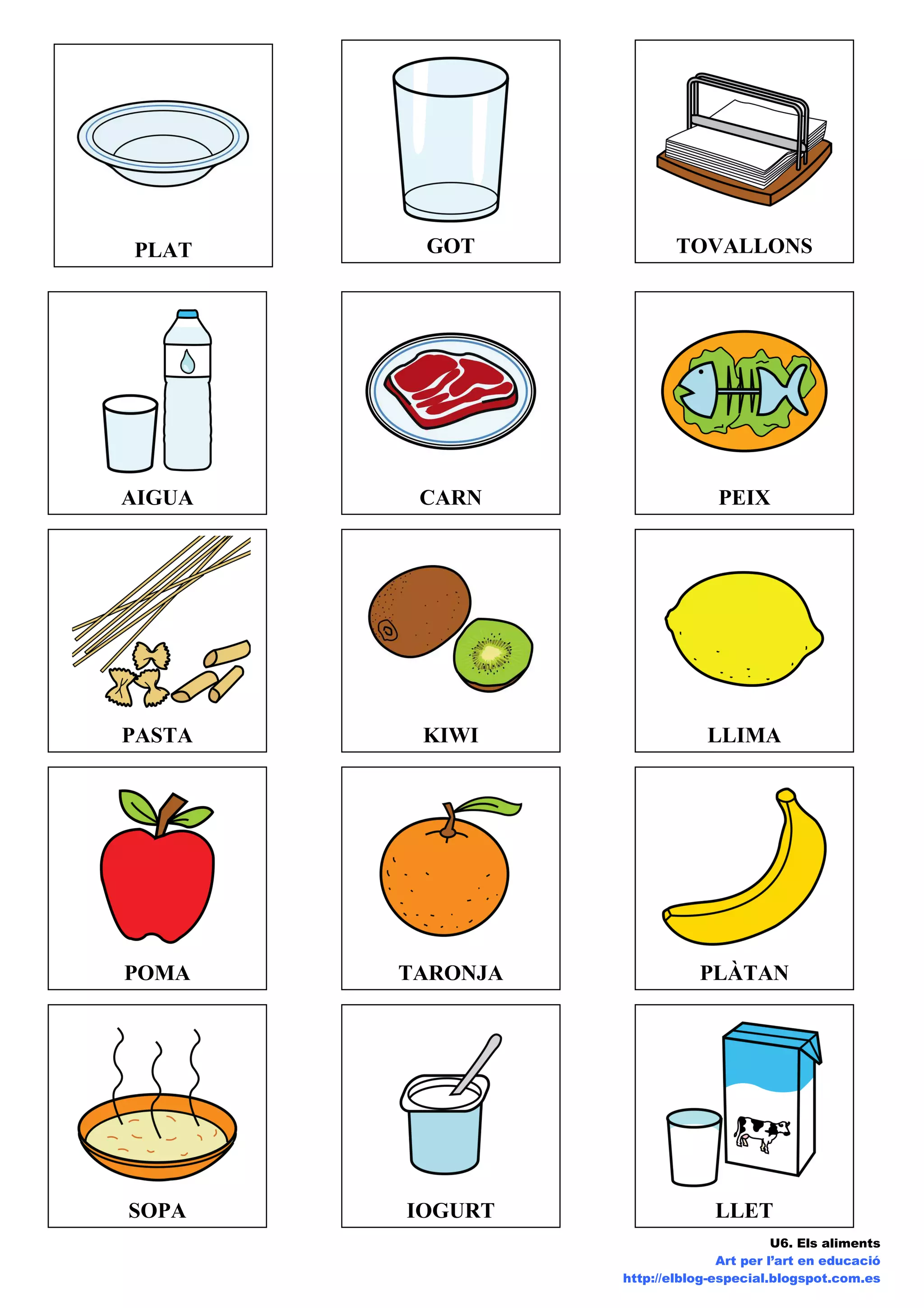 Ud6. els aliments pictos | PDF