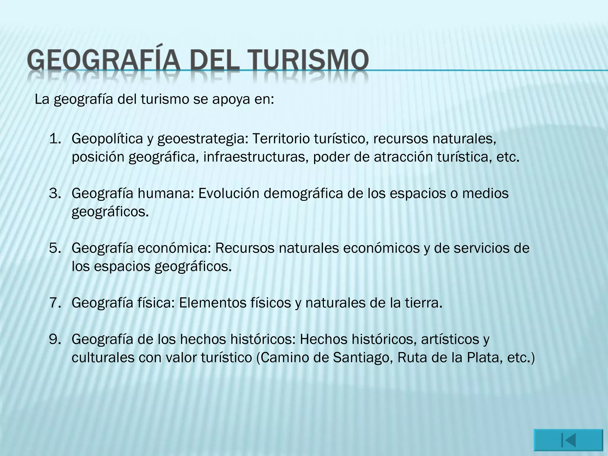 UD7: El núcleo turístico y sus características. | PPT