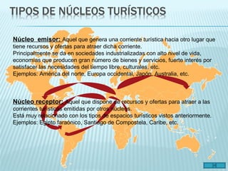 UD7: El núcleo turístico y sus características. | PPT