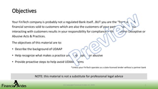 UDAAP training preview | PPTX
