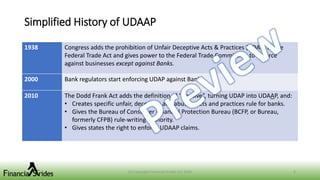 UDAAP training preview | PPTX | Financial Regulation | Economy
