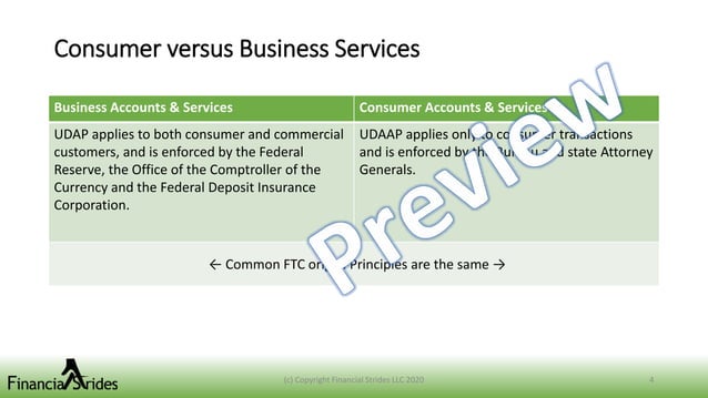 UDAAP training preview | PPTX | Financial Regulation | Economy
