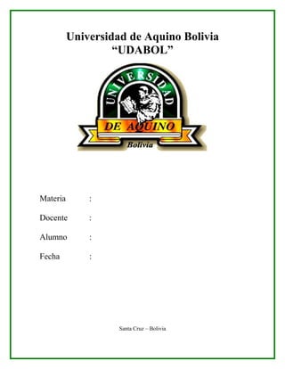 caratula Udabol | DOC