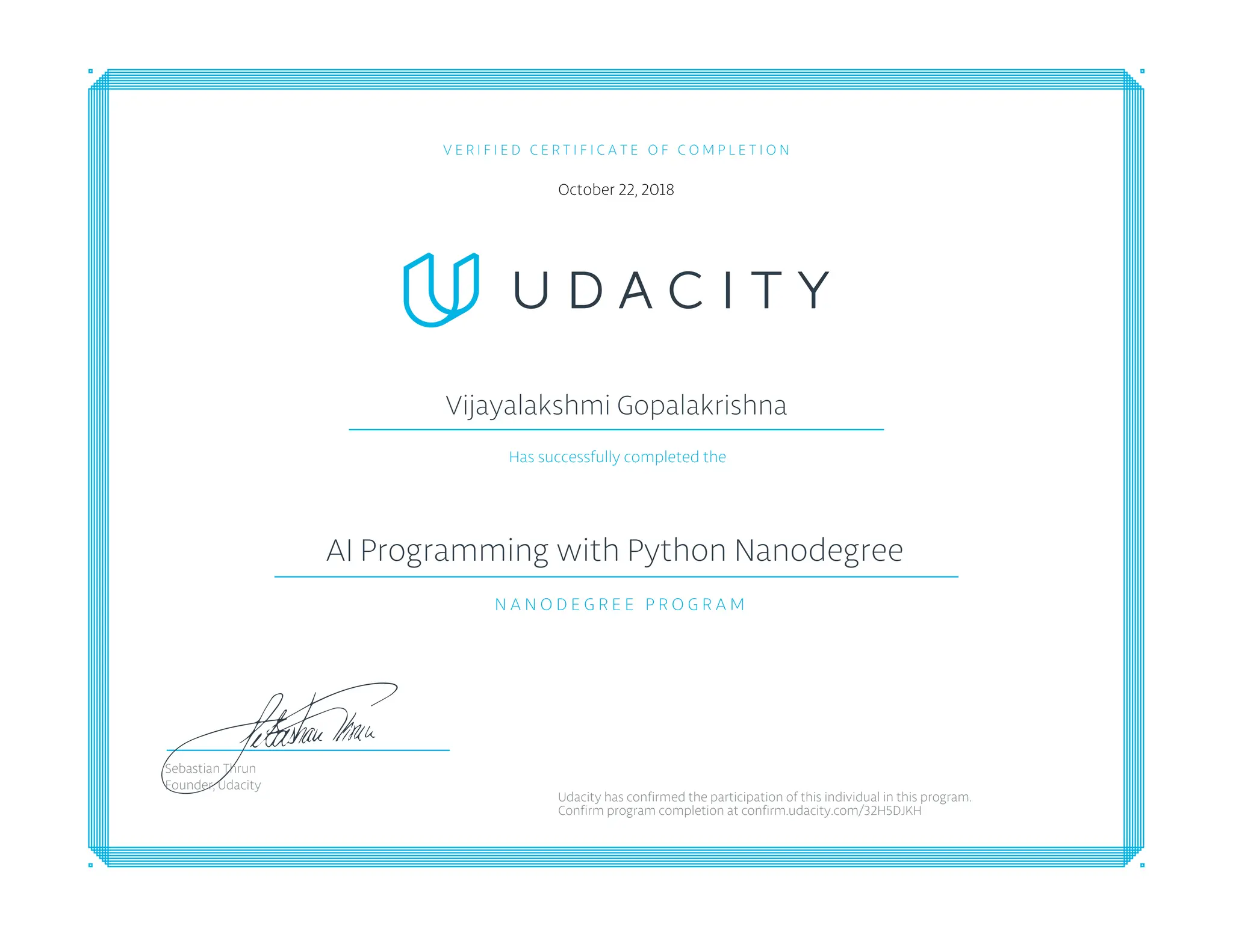 My Machine Learning Certificate from Udacity | PPT