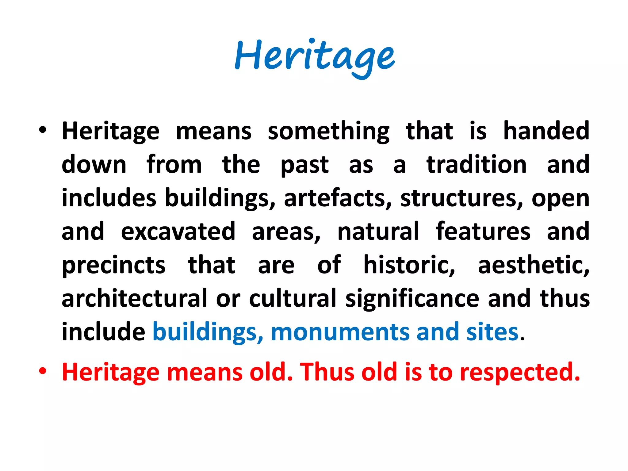 Preservation of heritage structures | PPTX