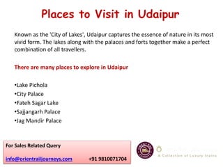 Udaipur - The City of Lakes | PPTX