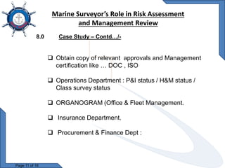 Marine Surveyor’s Role in Risk Assessment & Management Review | PPT