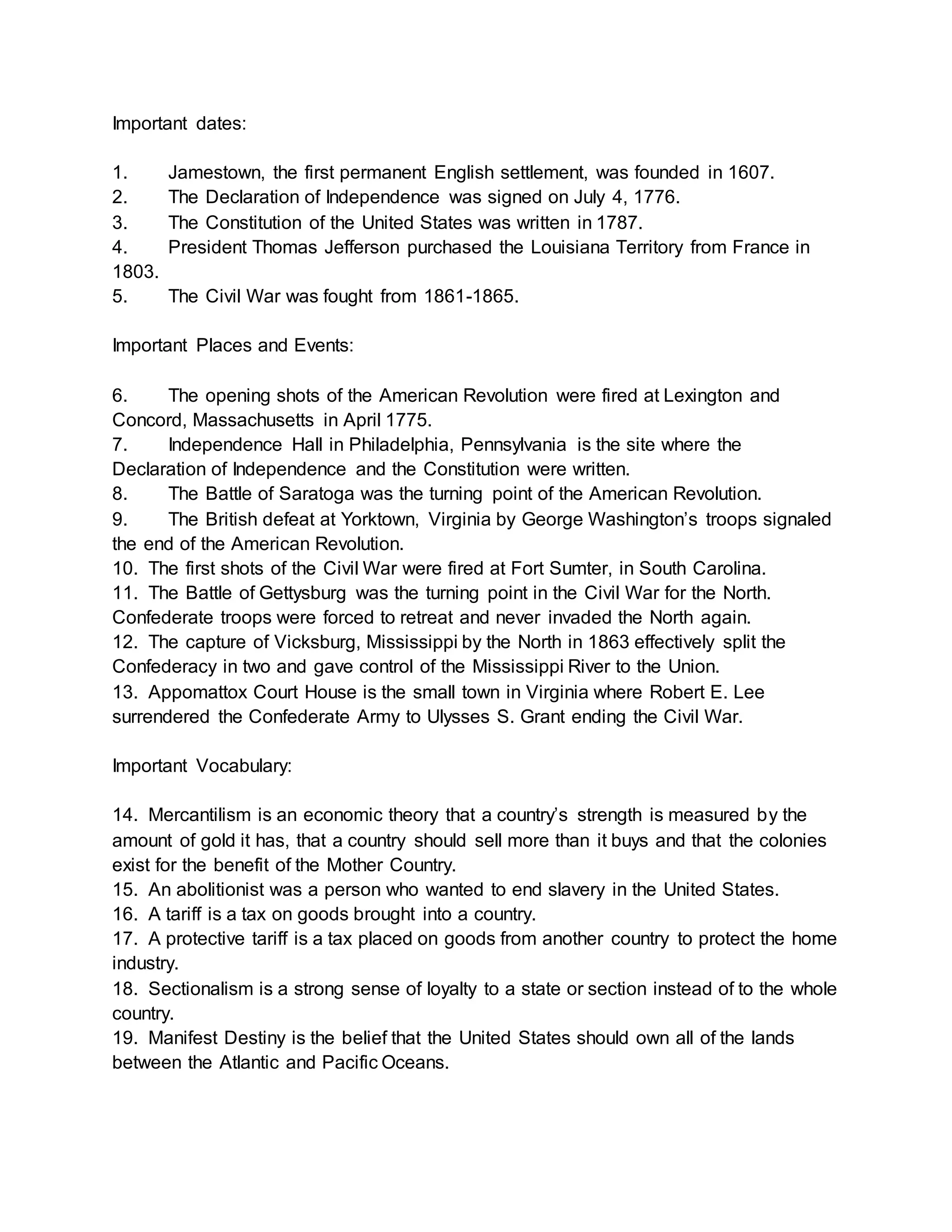 Important dates: | DOCX