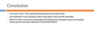 Presentation on FII and Stock M | PPT