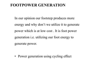 foot power genaration | PPT