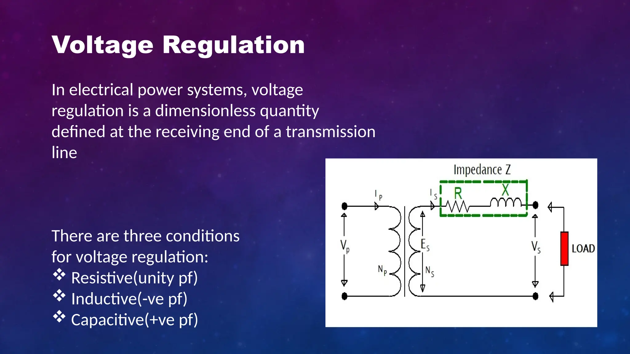 Impact of load variation on Transformer voltage regulation | PPT