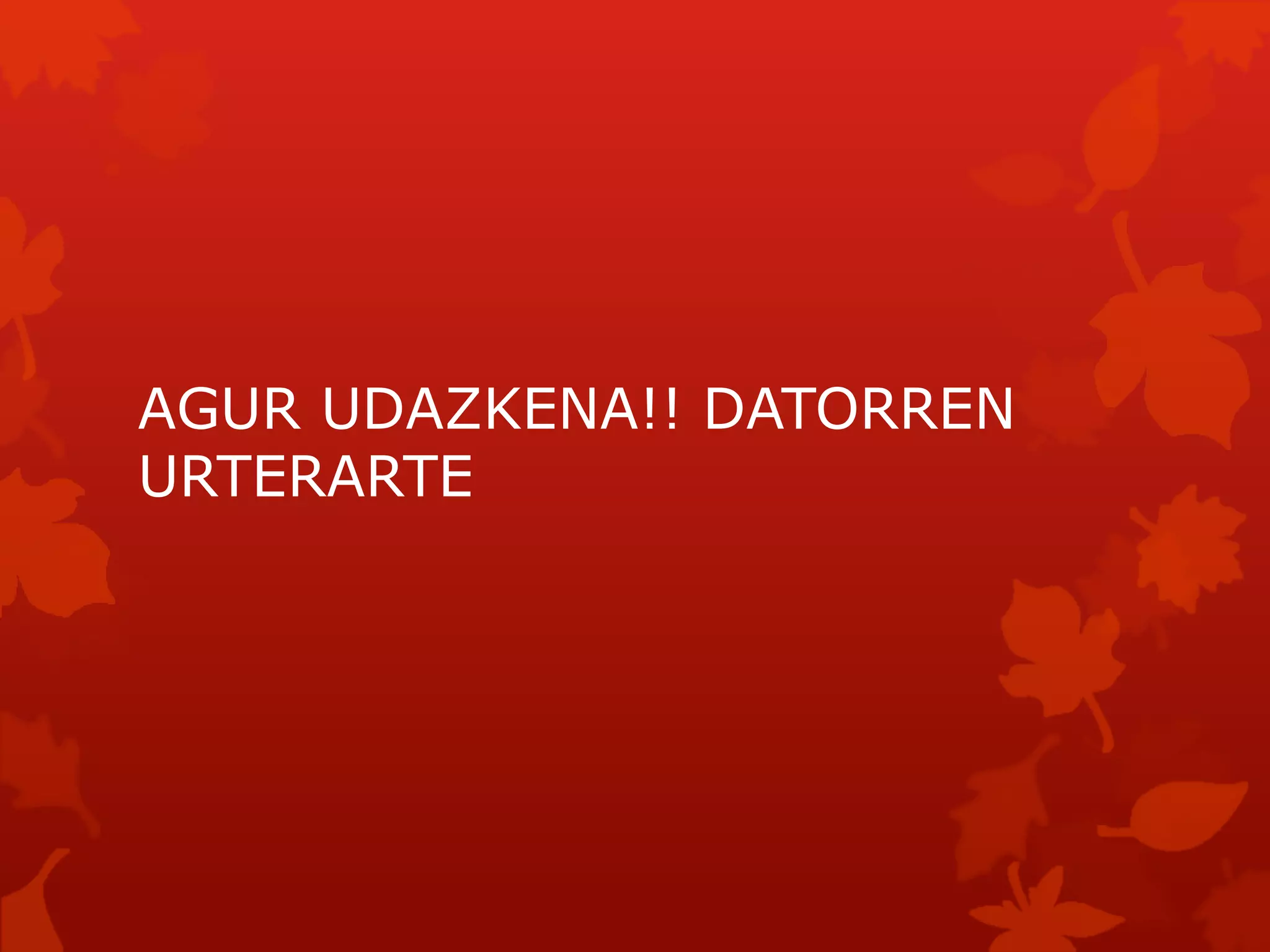Udazkena 3 urte power point | PPTX