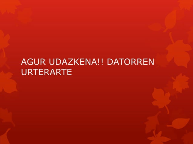 Udazkena 3 urte power point | PPTX