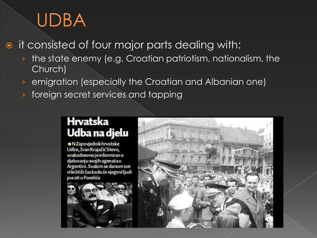 UDBA THE STATE SECURITY ADMINISTRATION | PPTX