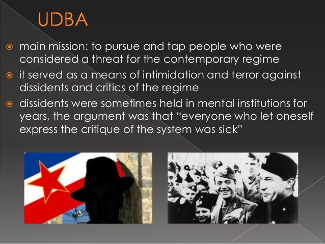 UDBA THE STATE SECURITY ADMINISTRATION