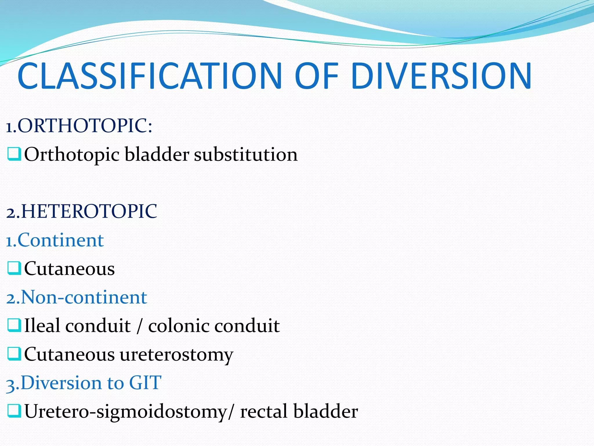 Urinary diversion by dr burhan kaydawla | PPTX