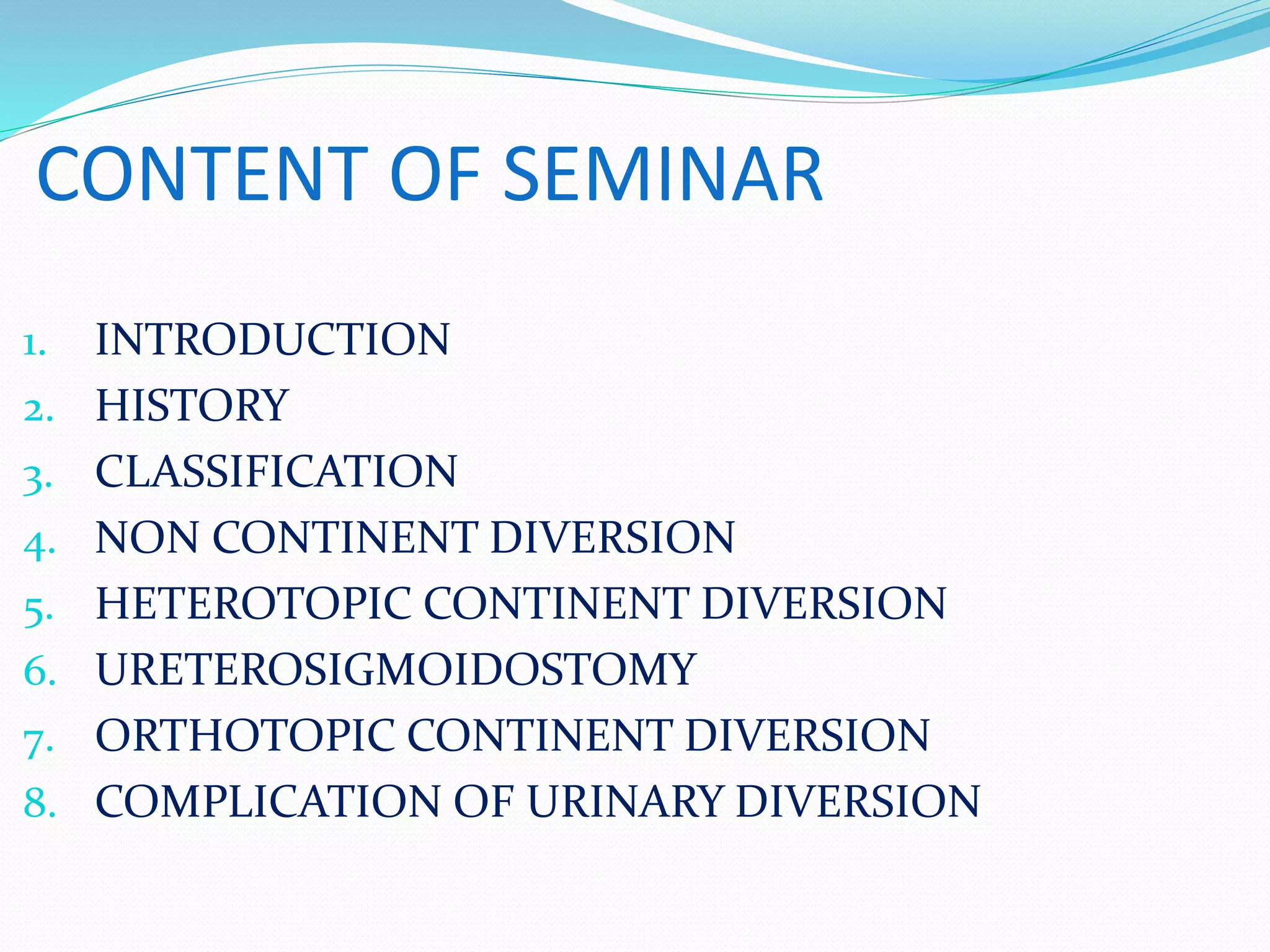 Urinary diversion by dr burhan kaydawla | PPTX