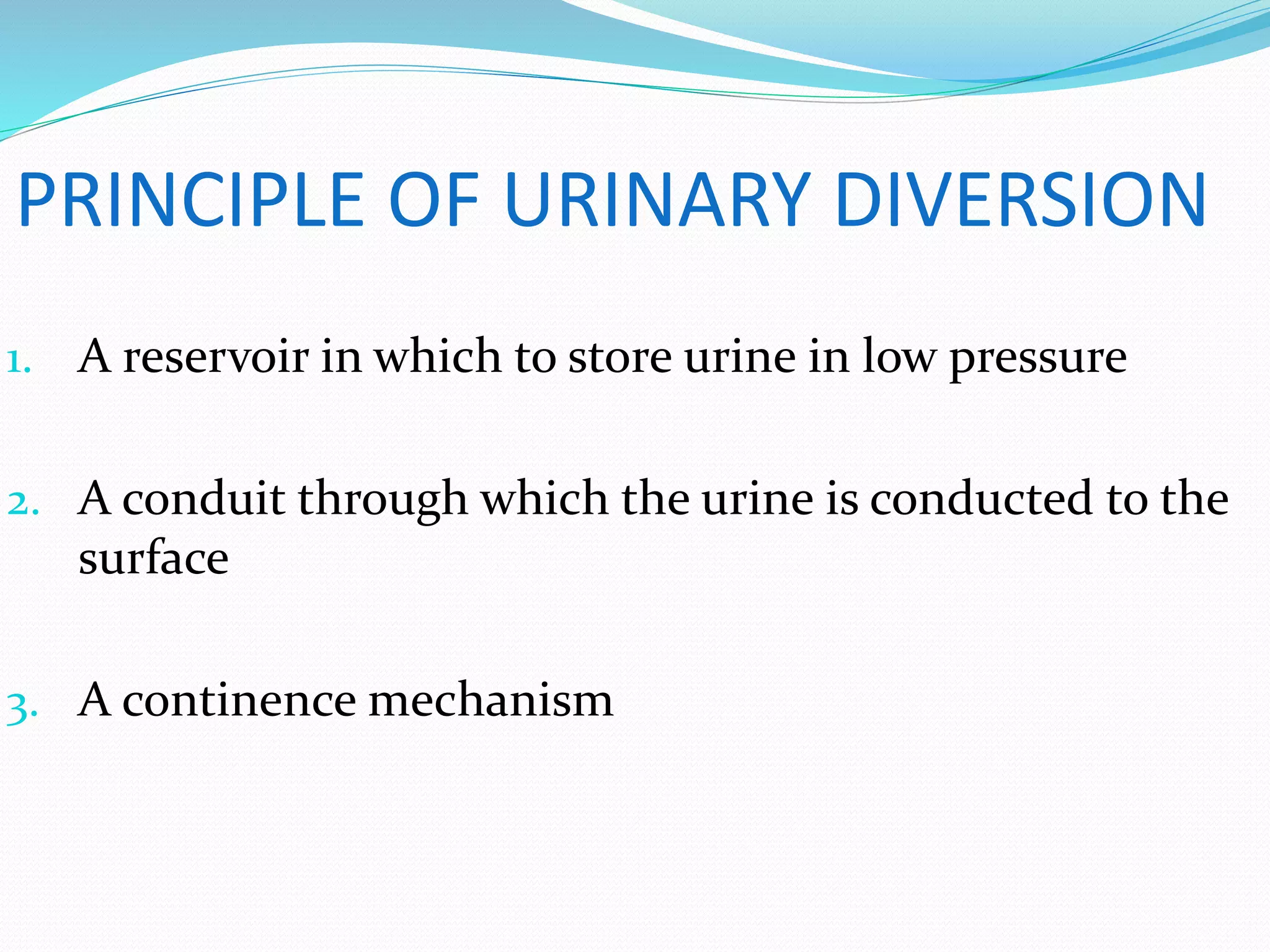 Urinary diversion by dr burhan kaydawla | PPTX