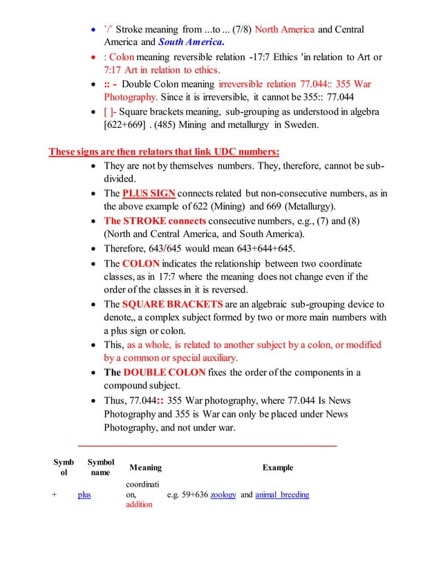 UNIVERSAL DECIMAL CLASSIFICATION-UDC | DOC | Technology & Computing