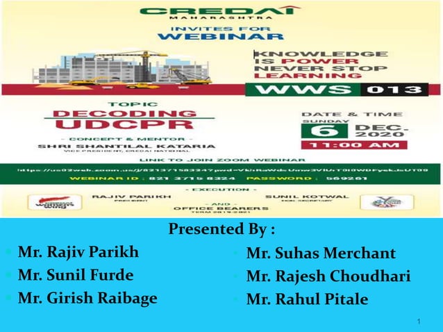 Udcpr Maharashtra | PPTX