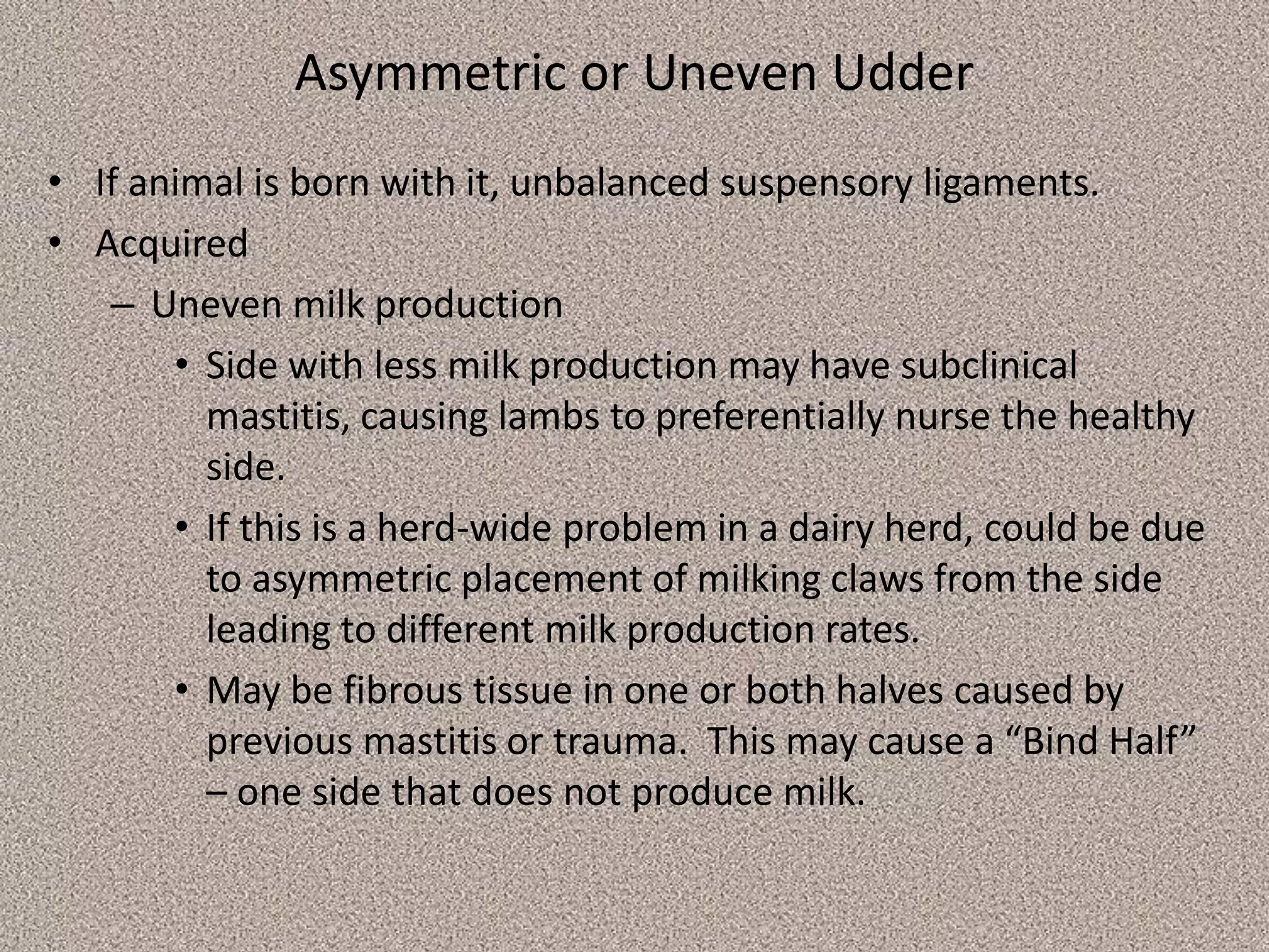 Udder health in ewes and does | PPTX