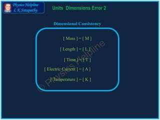 Units Dimentions Error QA 2 | PPTX