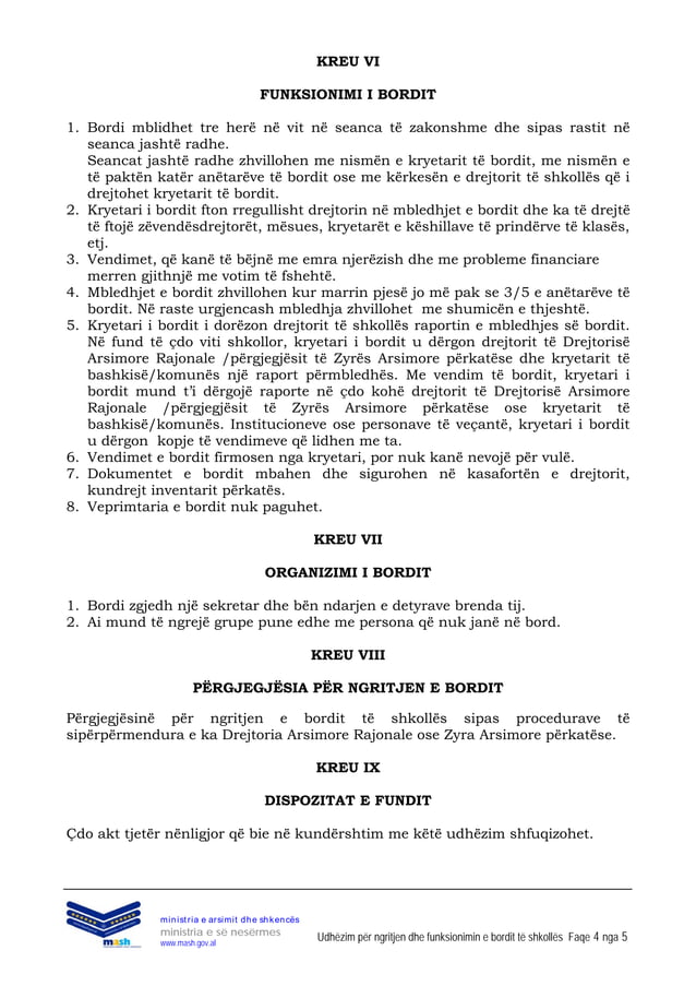 Udhezim per bordin | PDF