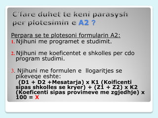 Udhezim per plotesimin e formularit A2 | PDF