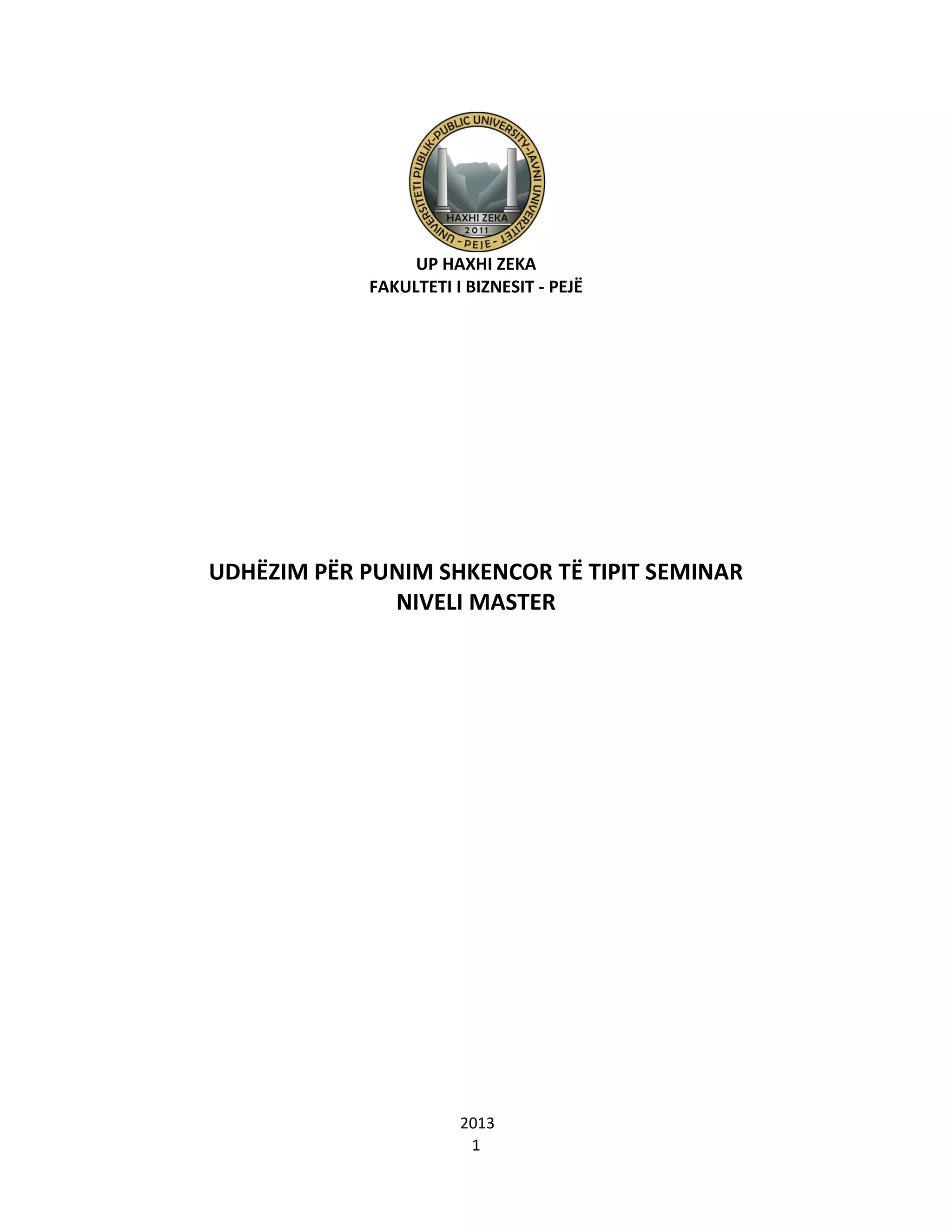Udhezim per punime shkencore master | PDF