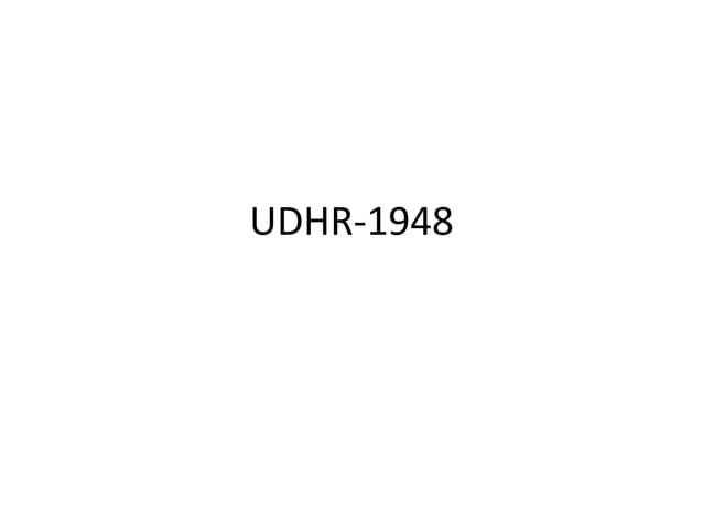 UDHR-1948 | PPTX